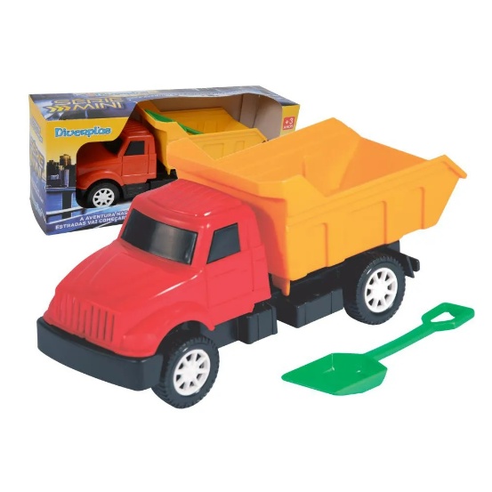 Brinquedo Caminhão Mini Basculante Com Pá na Caixa - Diverplas | Shopee ...