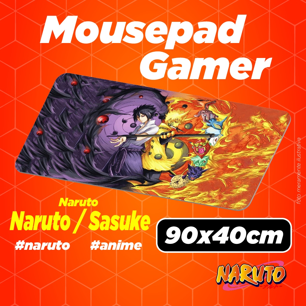 Mouse Pad Gamer Personalizado - Naruto Sasuke - Naruto Shippuuden ...