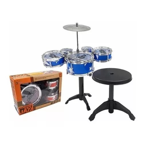Mini Bateria Infantil Brinquedo Musical Com Banquinho Presente | Shopee ...