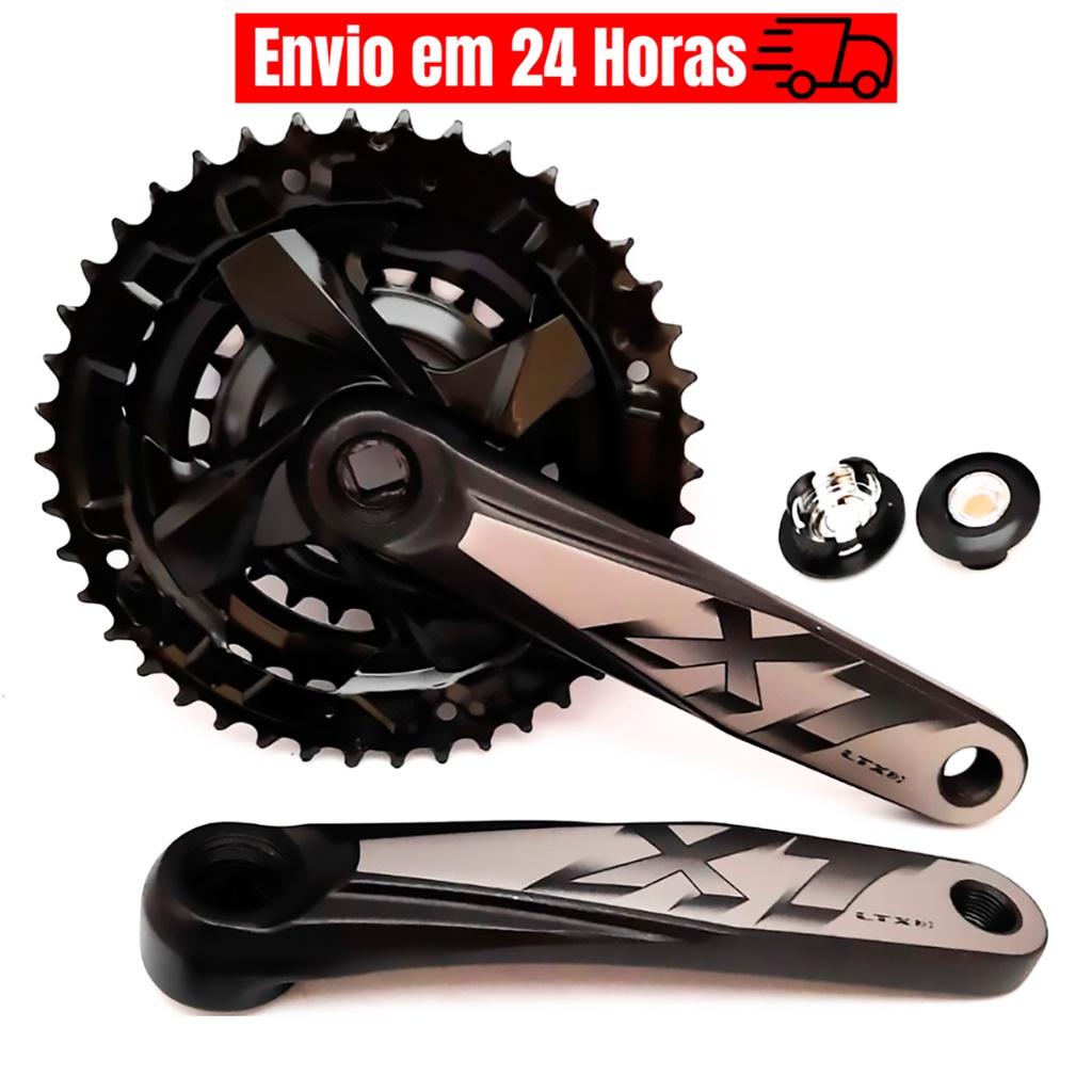 Pe de Vela Aluminio Pedivela Bicicleta Mtb Ltx X7 Triplo 24/34/42d ... Pe de Vela Aluminio Pedivela Bicicleta Mtb Ltx X7 Triplo 24/34/42d ...