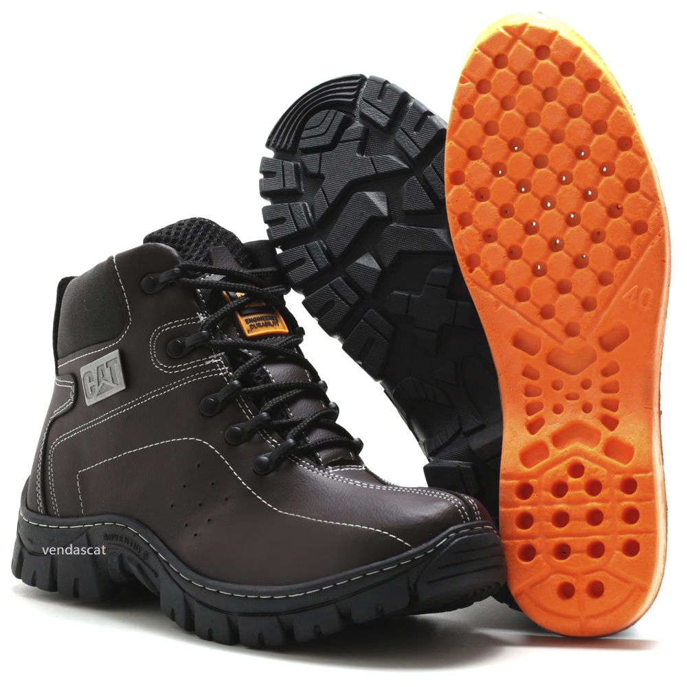 Bota Caterpillar Masculina Coturno Adventure Palmilha Gel Pronta ...