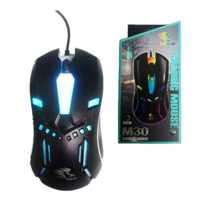 Mouse Gamer M30 Rgb Ergonomico 3000 Dpi Com Fio Usb Gaming | Shopee Brasil