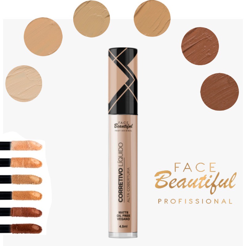 Corretivo Líquido Para o Rosto Face Beautiful Matte 4,5ml | Shopee Brasil