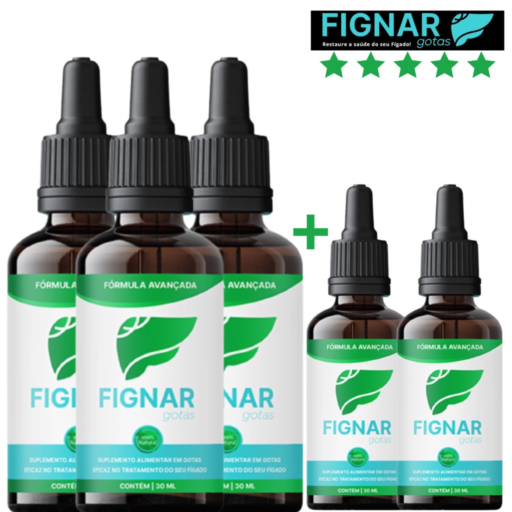Fignar Gotas Tratamento Natural p/ o Fígado Kit 5 unidades | Shopee Brasil