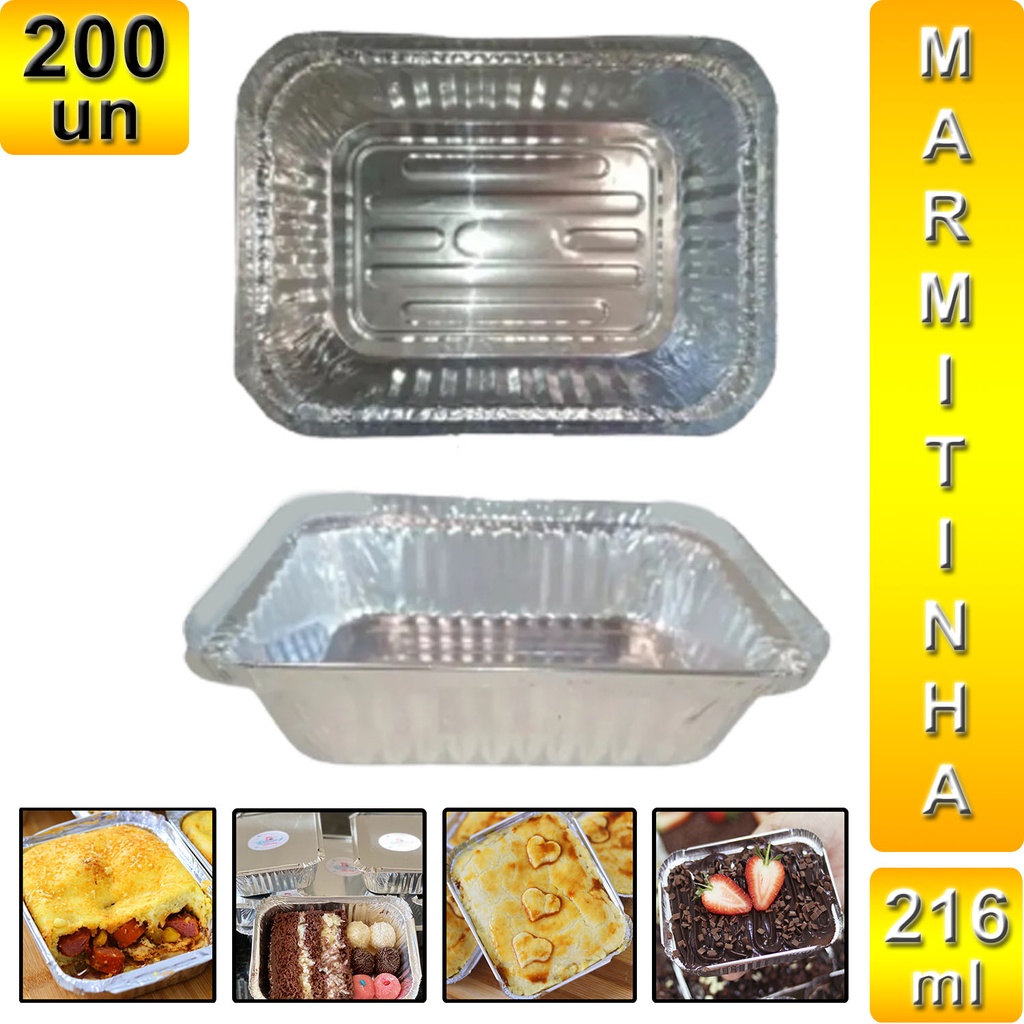 Marmitinha marmita Marmitex Quentinha Forma Embalagem de Alumínio ...