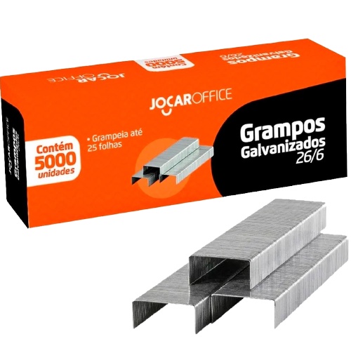 Kit de Grampo Galvanizado de Grampeador com 5000 unidades 26/6 - Jocar ...