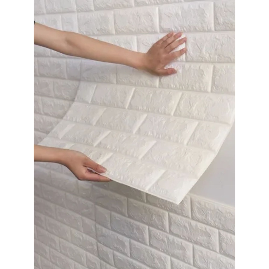 Adesivo Papel De Parede Painel 3D Tijolinho 70x77 cm | Shopee Brasil