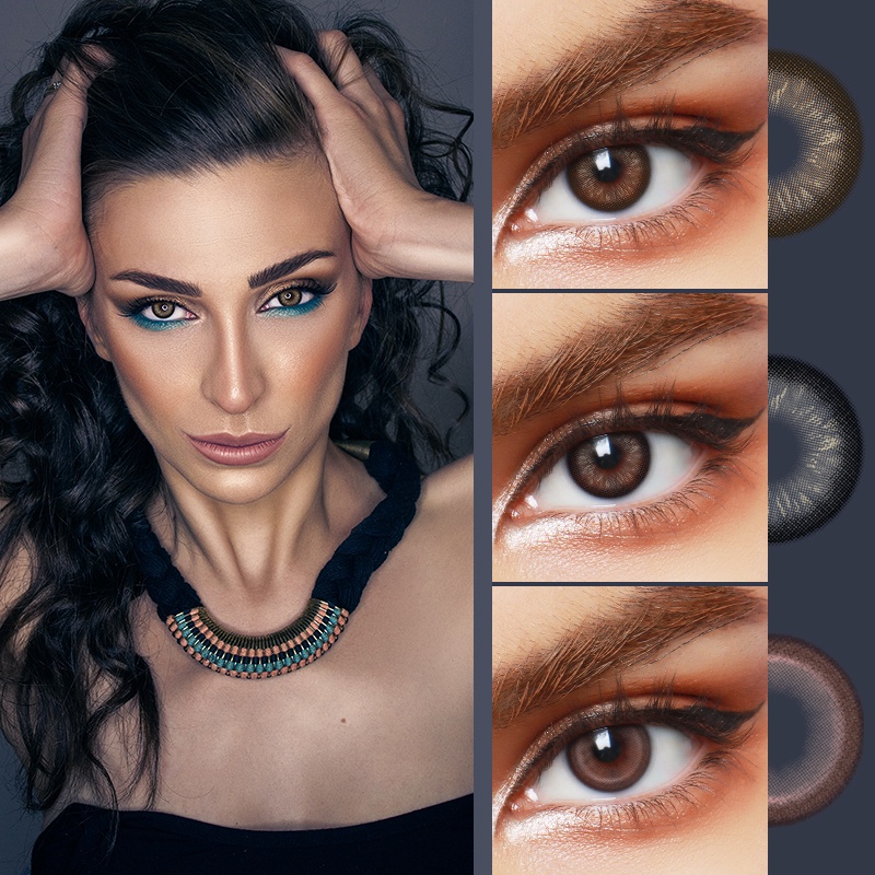 Midroo 2pçs/Pairs Lentes De Contato Coloridas Lançamento Anual14,5mm ...