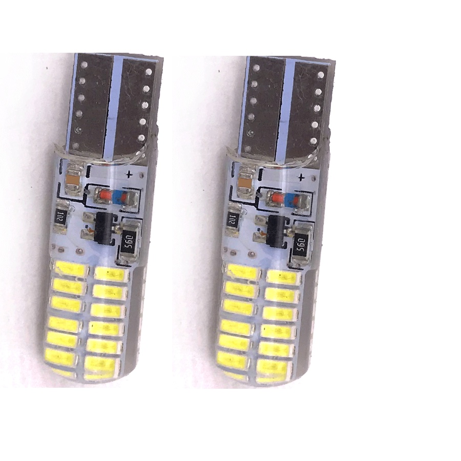 Par de lampada de 24 led smd modo strobo t10 pingo teto carro estrobo ...