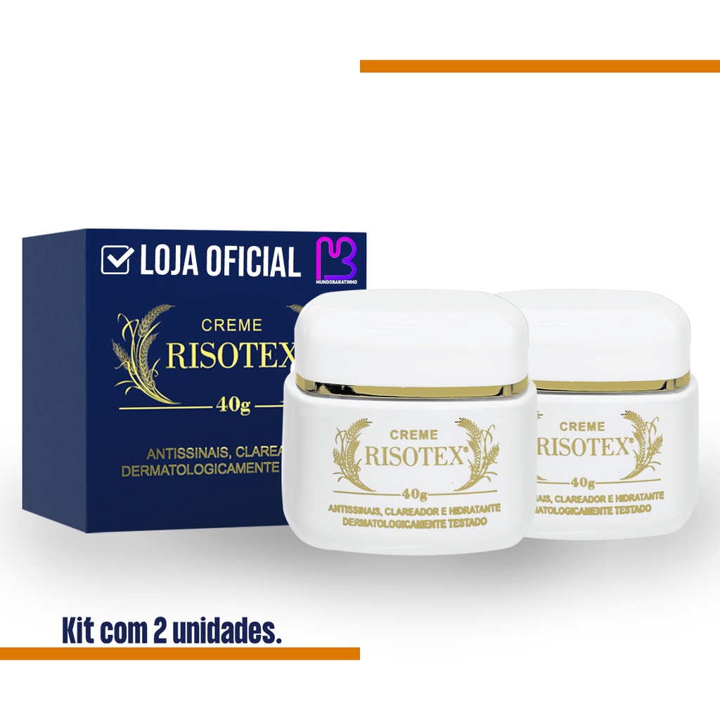 Kit 02 Creme Risotex 40g - Original | Shopee Brasil