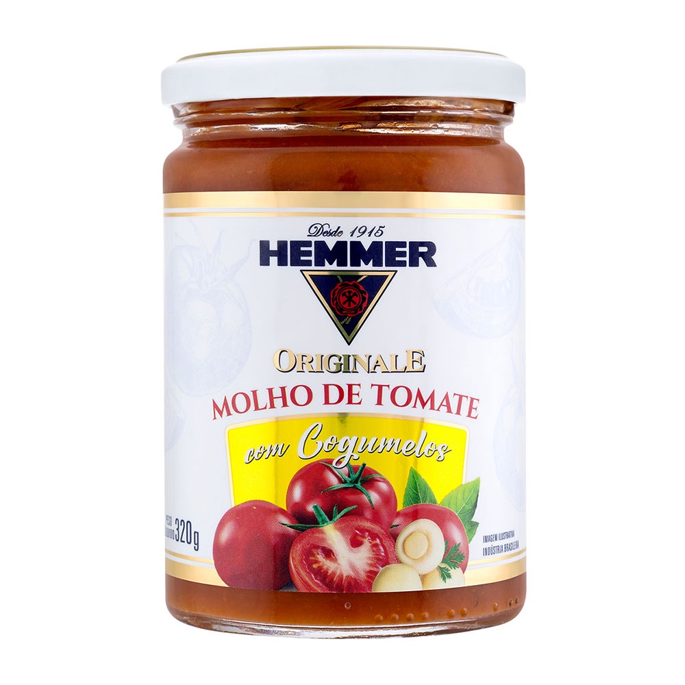 Molho De Tomate Originale Com Cogumelos Hemmer 320 G | Shopee Brasil
