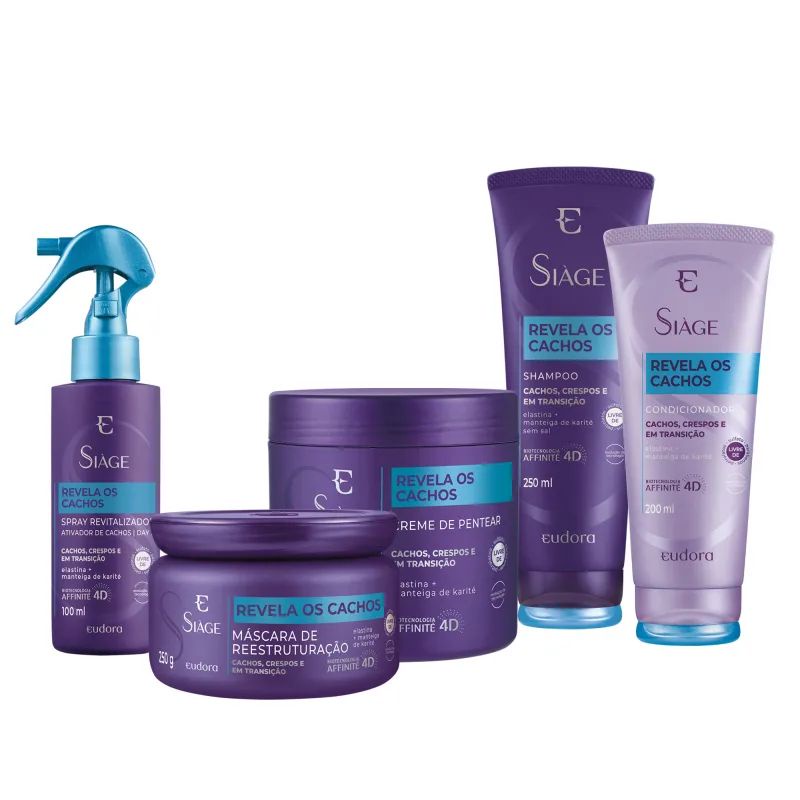 KIT A ESCOLHER SIAGE EUDORA REVELA OS CACHOS SHAMPOO, CONDICIONADOR ...