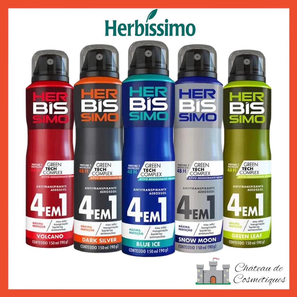 Desodorante Aerosol Antitranspirante Herbissimo 150ml | Shopee Brasil