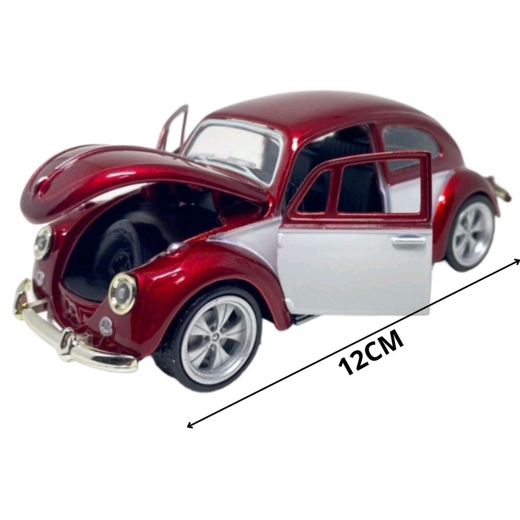 Carrinho de Coleção de Ferro Fusca Fusquinha Herbie Dois Tons Fuska ...