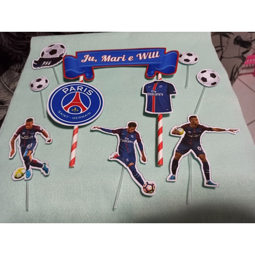 Topper para bolo personalizado - Paris Saint Germain | Shopee Brasil
