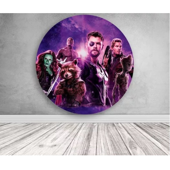 Painel Festa Redondo Sublimado 3d Tecido C/elástico 1,2 Diam Vários Temas Oferta | Shopee Brasil