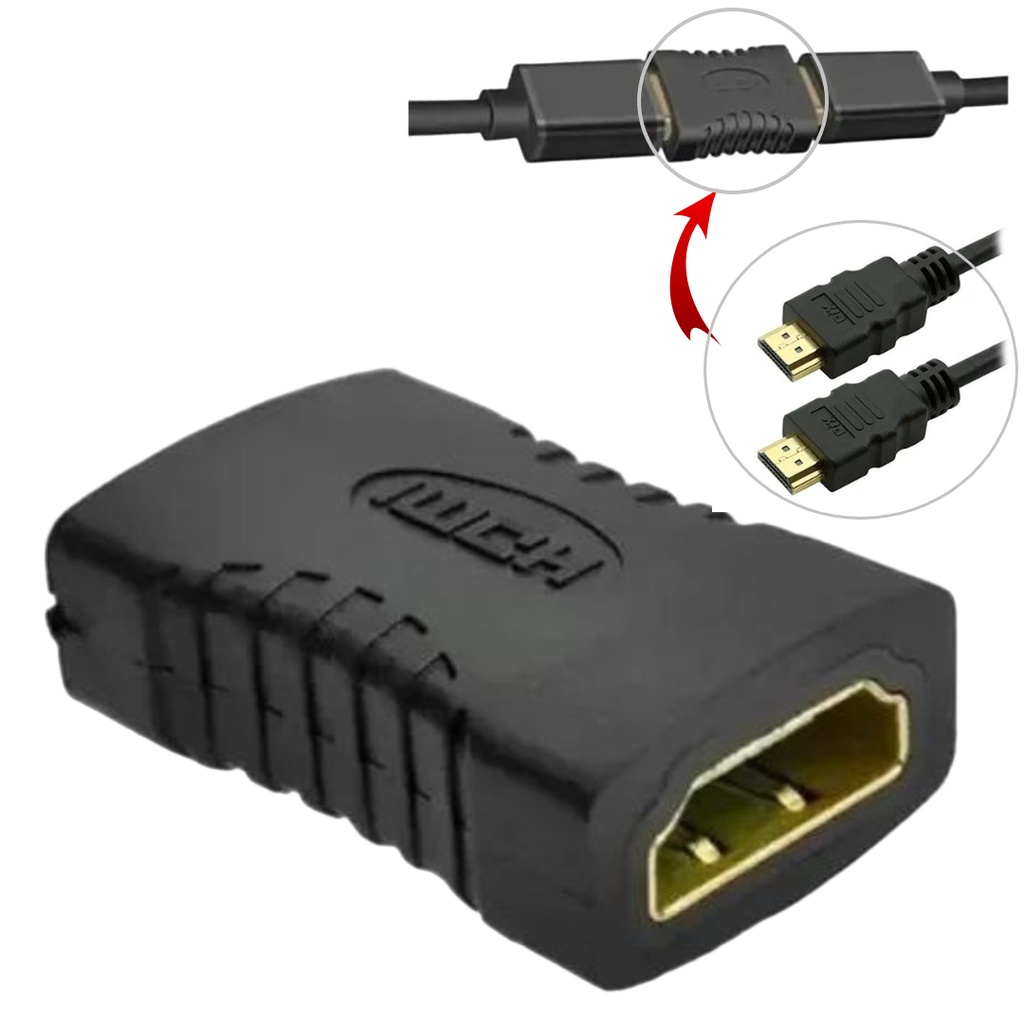 Adaptador Extensor Hdmi Femea X Femea Emenda Extensor Conector para ...