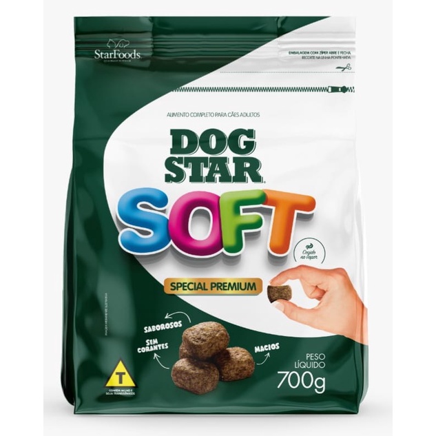 Dog Star Soft Natural- pct 700gr | Shopee Brasil