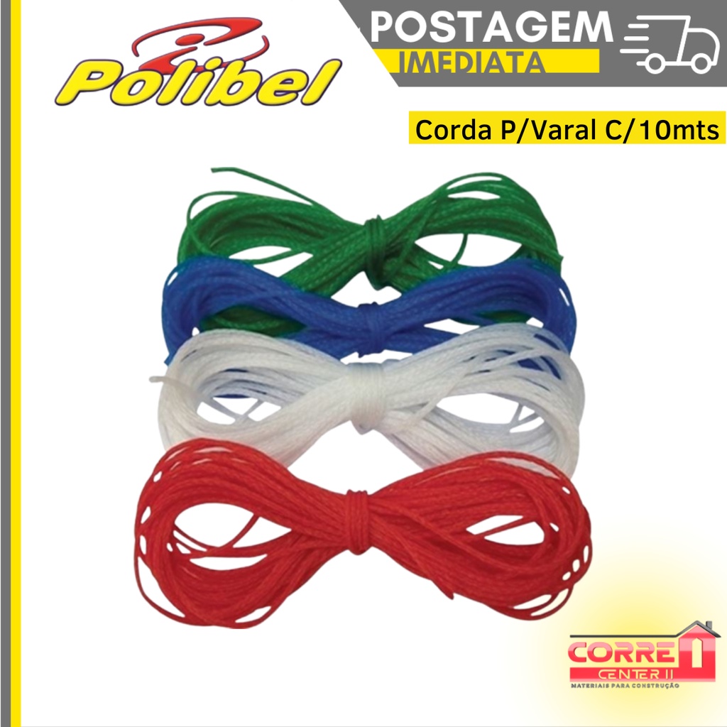 Corda pra Varal de Polietileno 10 Metros Polibel | Shopee Brasil