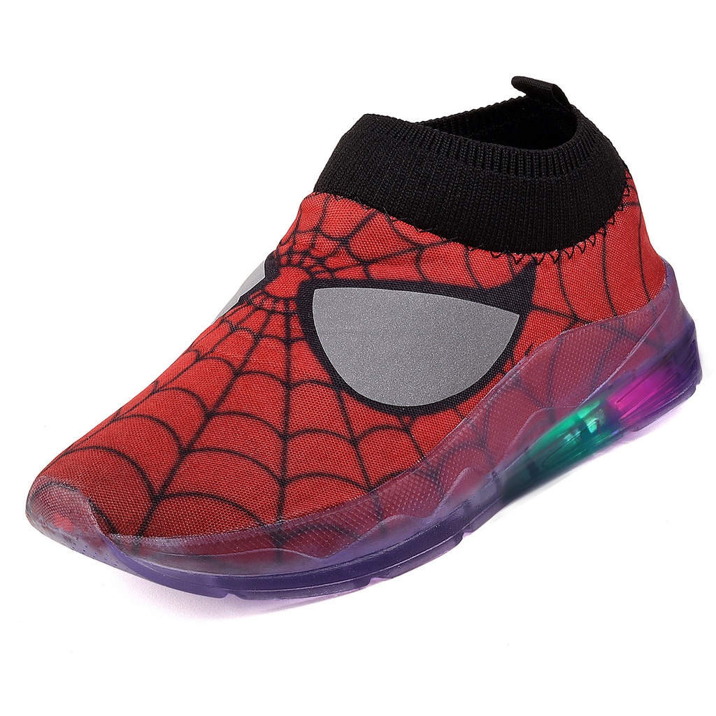 Tenis Led Menino Calce Facil Homem Aranha Refletivo Infantil Masculino Junix | Shopee Brasil