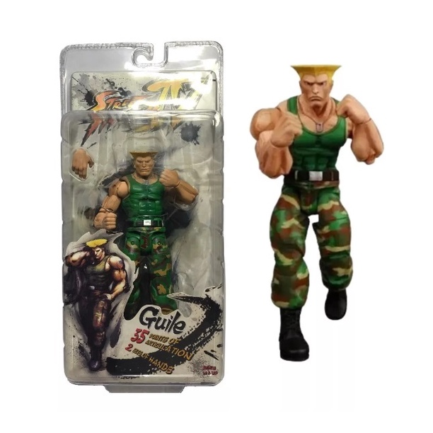 Guile Street Fighter Iv Neca Action Figure Miniatura Colecionável ...