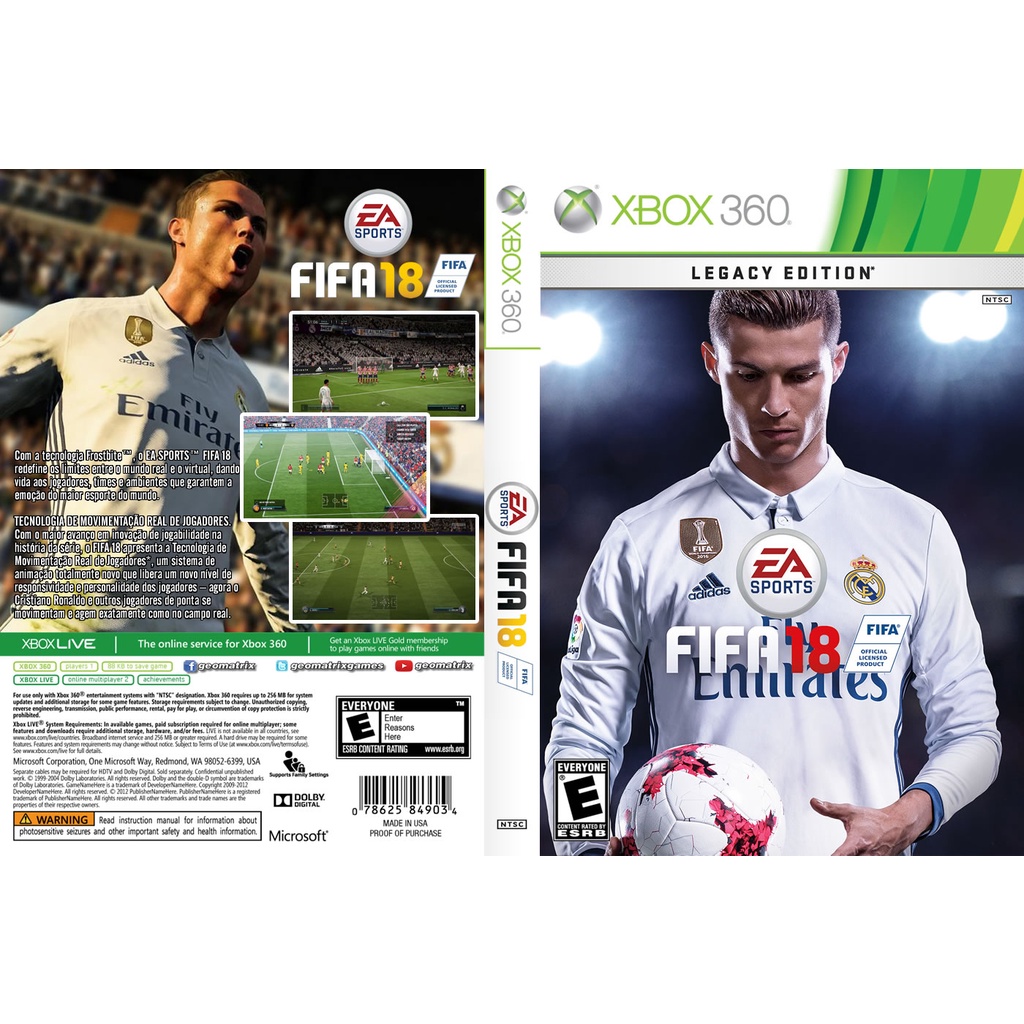 Fifa 18 P/ Xbox360 Desbloq(Jtag/Ltu/Lt/Rgh) | Shopee Brasil