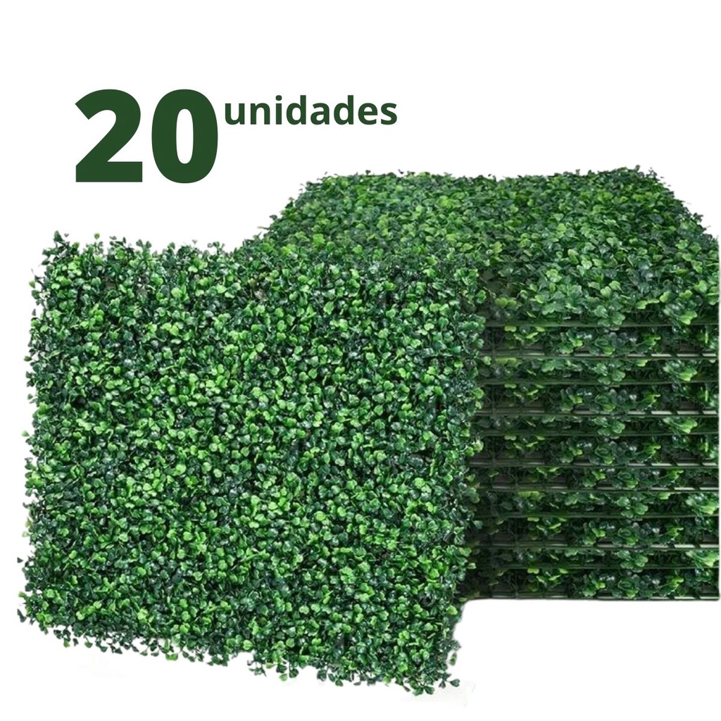 Kit 20 Placa Buchinho buxinho tapete de grama artificial | Shopee Brasil