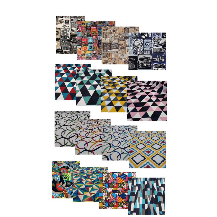 Tecido Jacquard Estampados Diversos Coloridos - 1,0m Comp x 1,40m Larg ...