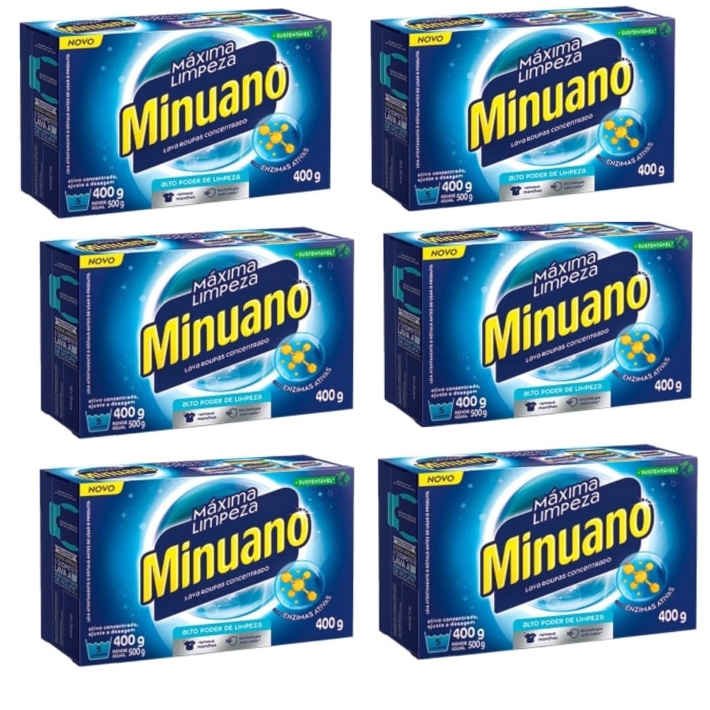 06 Unidades Lava Roupas Minuano 400 gramas Pronta Entrega | Shopee Brasil
