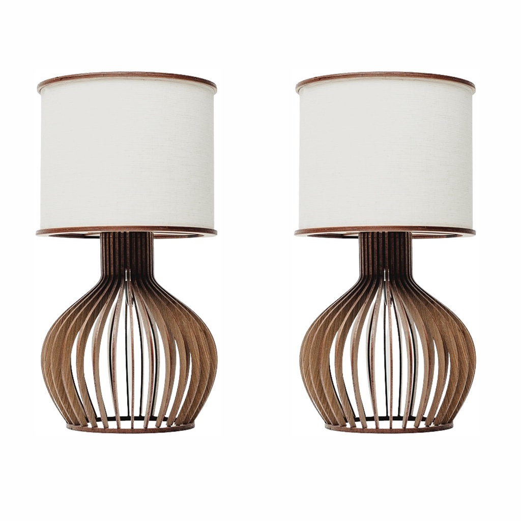 Kit 2 Abajures Luminária de Mesa Rússia P (20x40cm) | Shopee Brasil