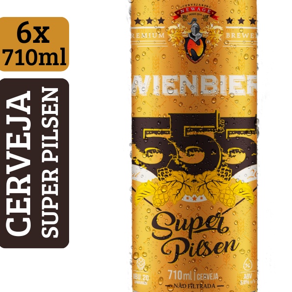 Cerveja Wienbier 555 S. Pilsen 710ml (6un) | Shopee Brasil