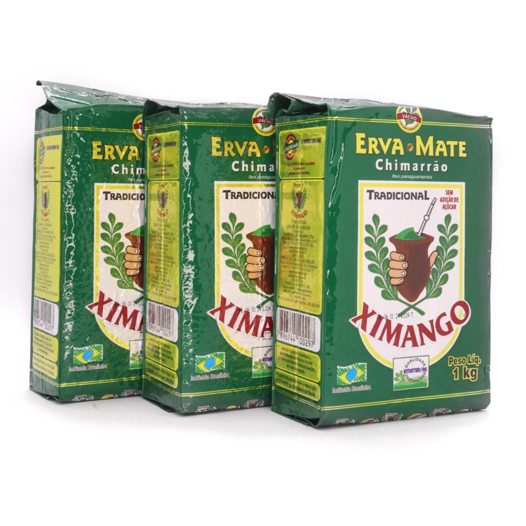 Erva Mate Ximango Tradicional à Vácuo - 3 unidades de 1kg – Chimarrão ...