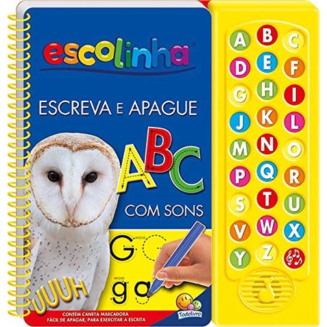 Livro Escute E Aprenda - Escreva E Apague Com Sons Abc | Shopee Brasil