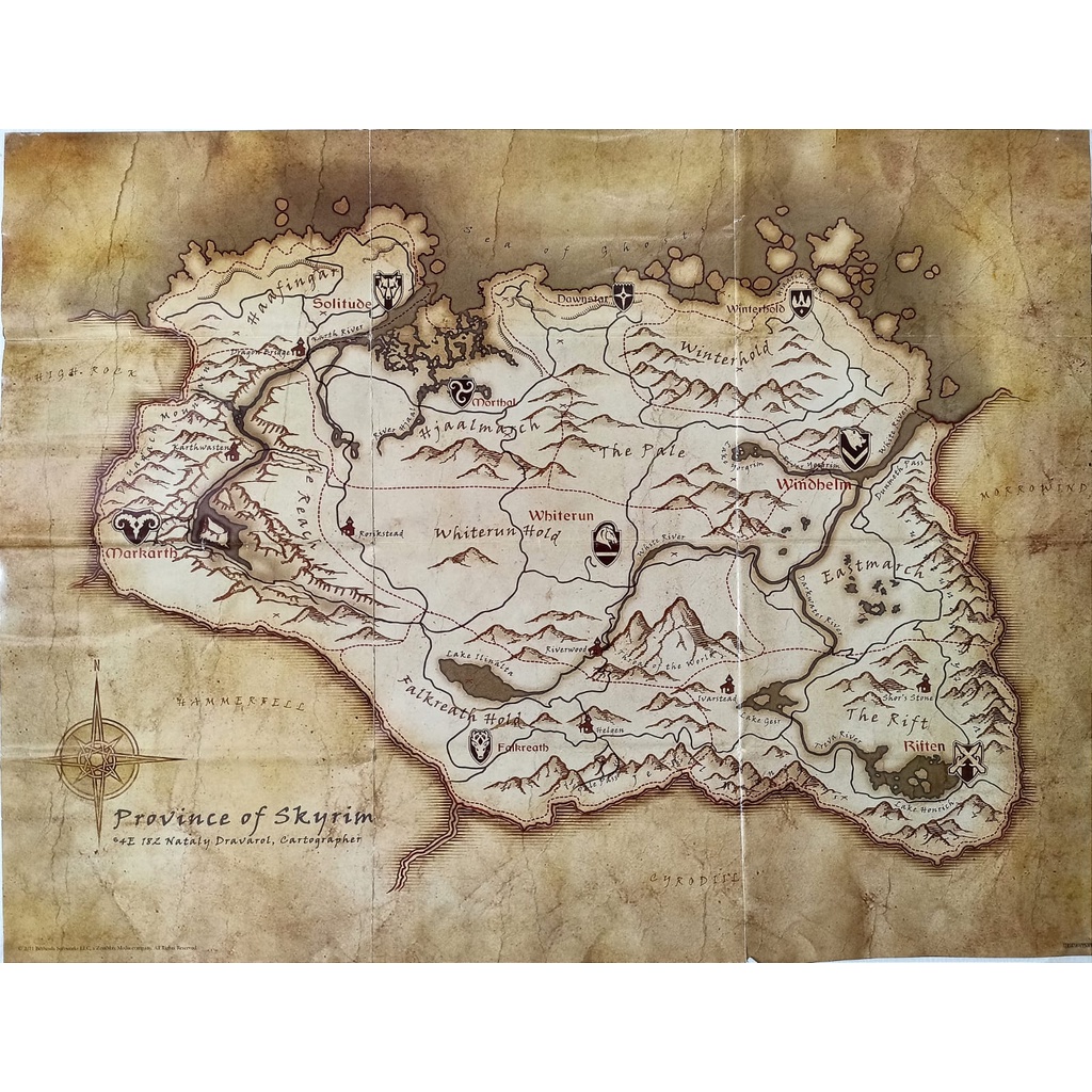Mapa The Elder Scrolls Skyrim PS3 | Shopee Brasil