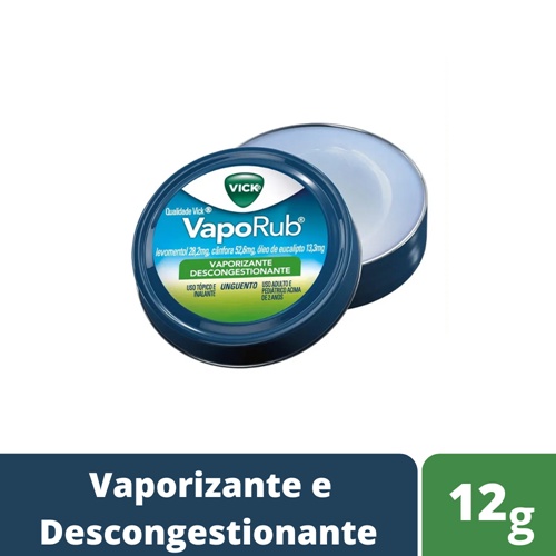 Vick VapoRub Lata Vaporizante Descongestionante 12g | Shopee Brasil