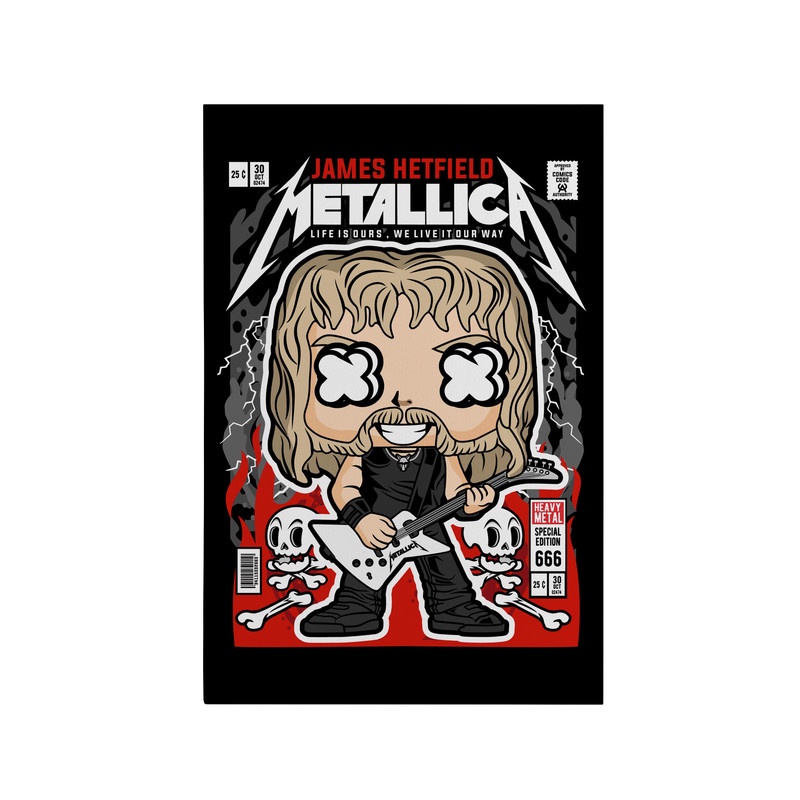Quadro Tela Canvas Metallica James Vocalista Rock | Shopee Brasil