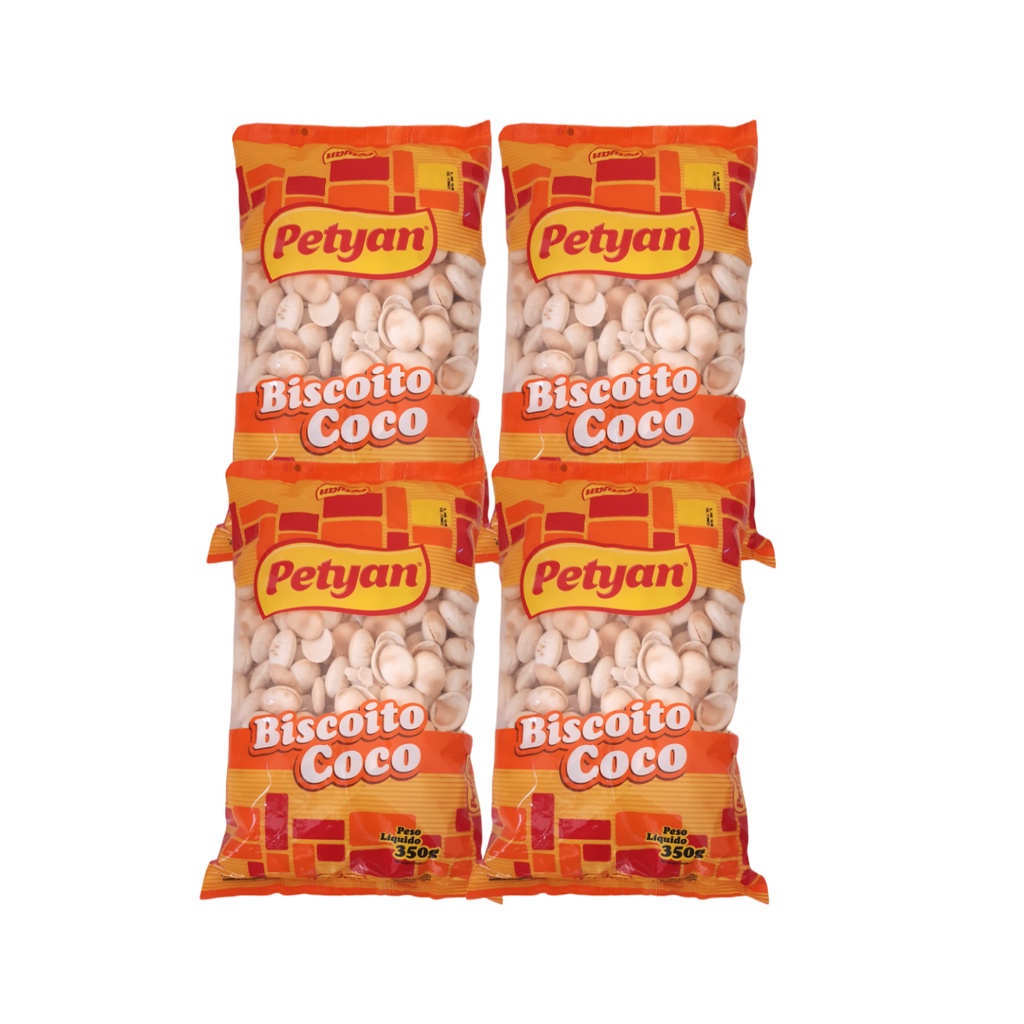 Kit 10 bolacha Petyan Coco Pocazoi 350g Original Da Bahia - Biscoito ...