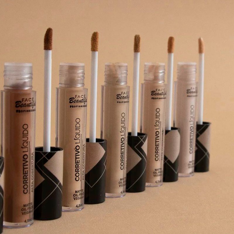 Corretivo Matte Líquido Alta Cobertura Face Beautiful 4,5g | Shopee Brasil