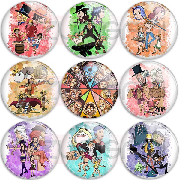 Botons - Bottons - Buttons - One Piece - Personagens 02 - Tam: 4,5cm ...