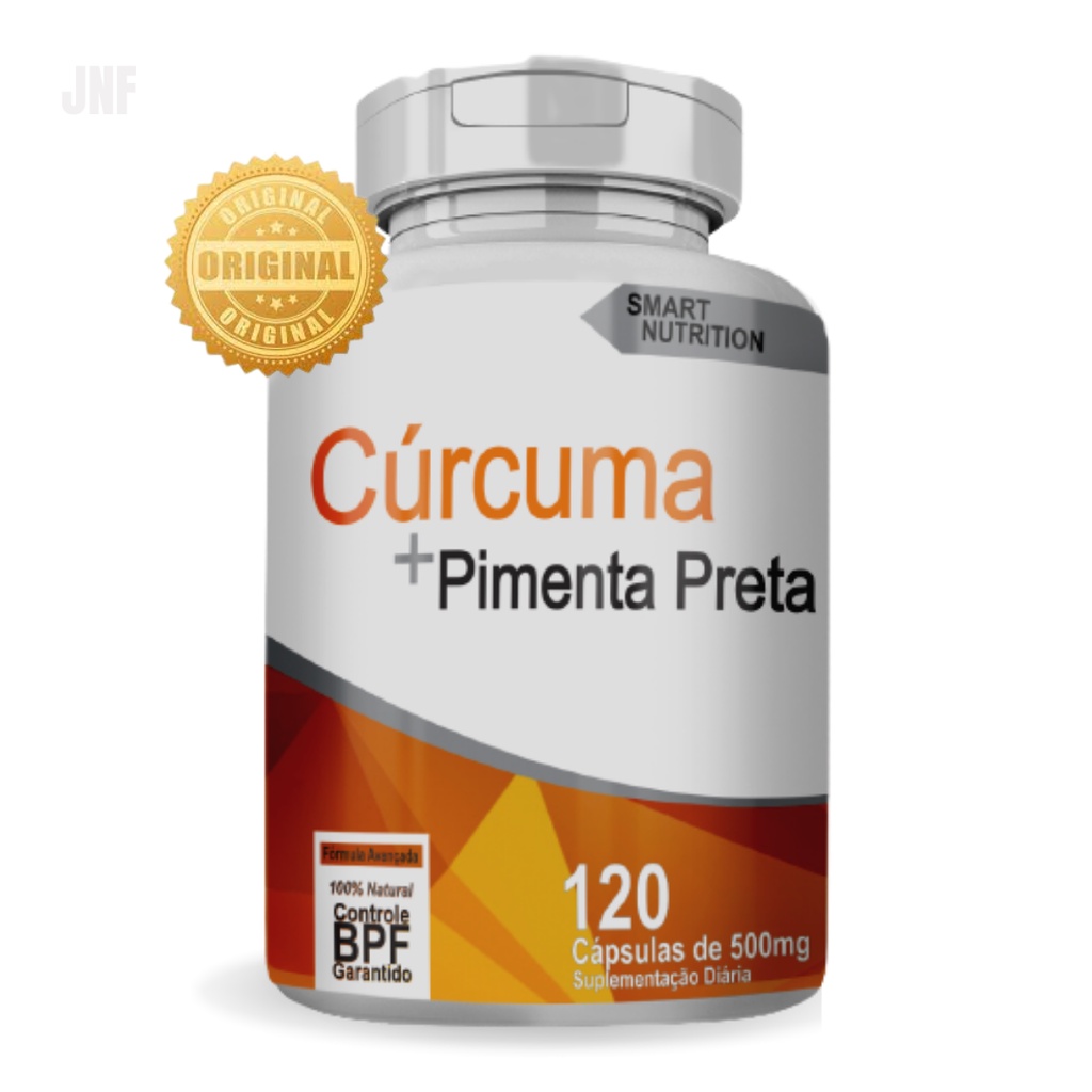 Curcuma + Pimenta Preta 120 Capsulas, Açafrão Da Terra Puro | Shopee Brasil