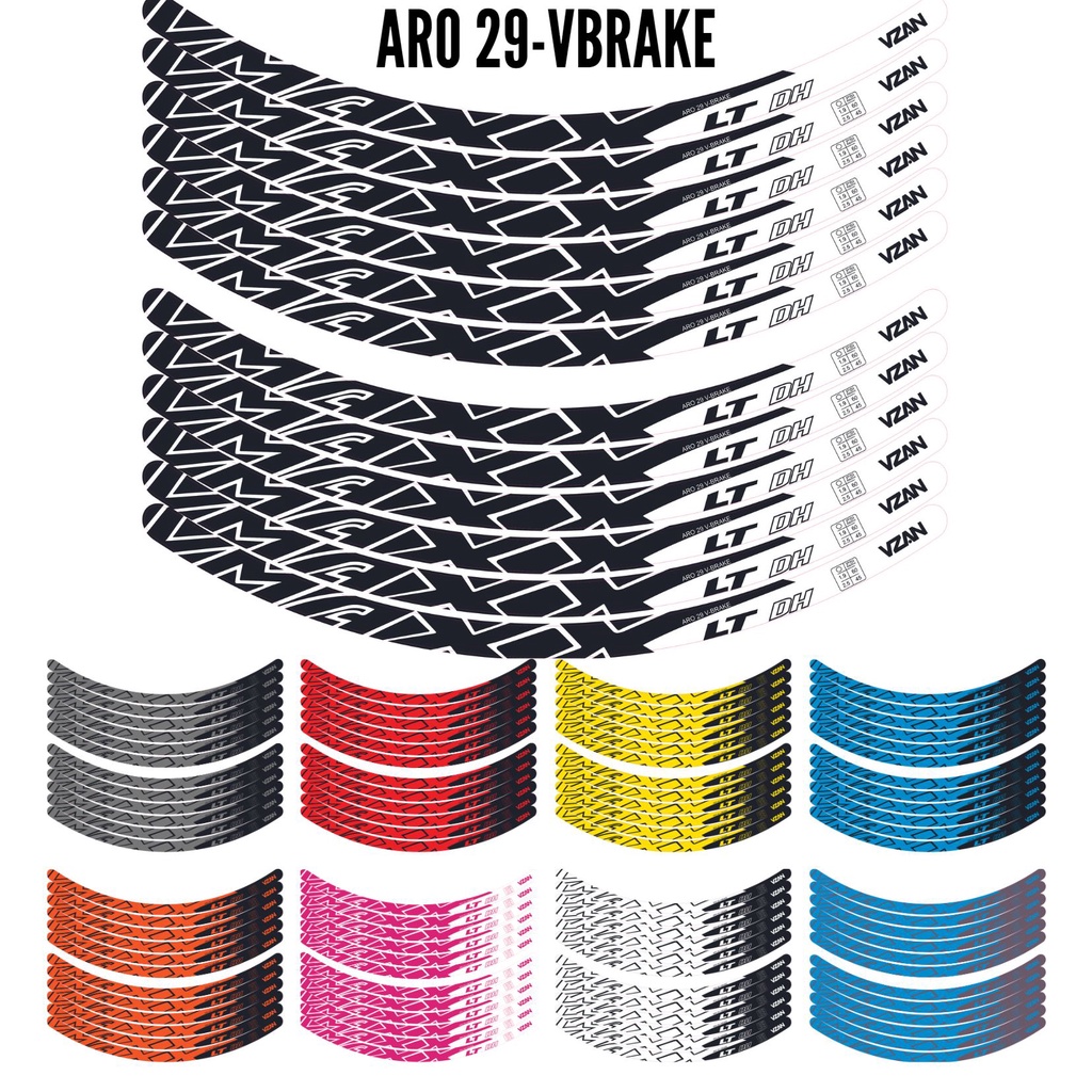 Adesivo Vmaxx para Aro 29 para bicicletas com freio V Brake azul, para ...