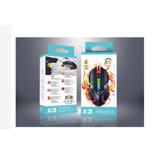 Mouse Gamer X3 1000dpi Rgb Yelandar | Shopee Brasil