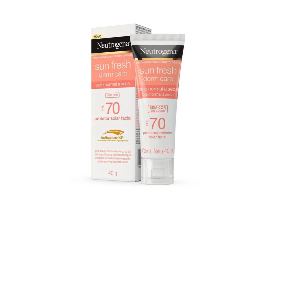 Protetor Solar Facial Neutrogena Fps 70 Pele Normal a Seca 40g | Shopee ...