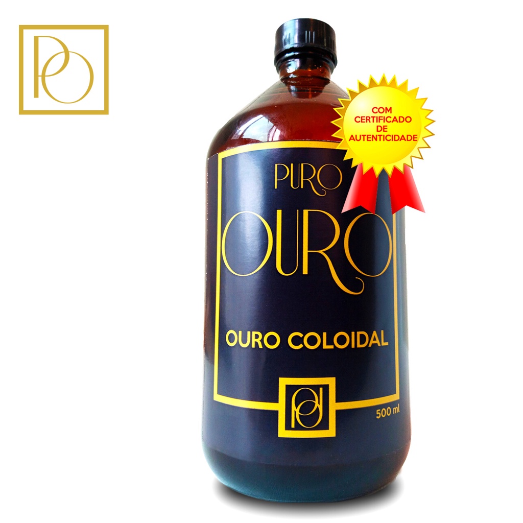 Ouro Coloidal 250ppm Puro Ouro 500ml Com Certificado | Shopee Brasil