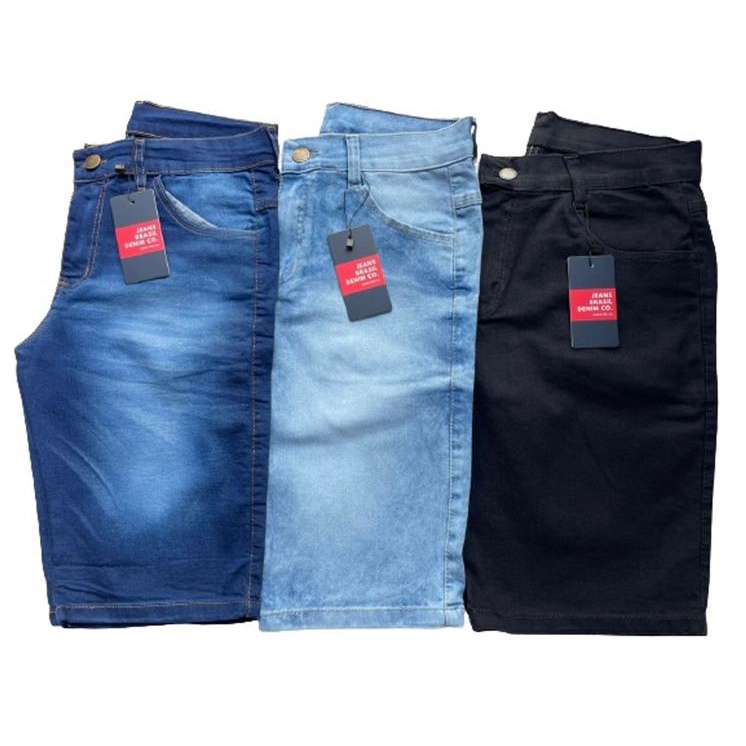 Kit 2 Bermuda Jeans Masculina direta da fbrica | Shopee Brasil