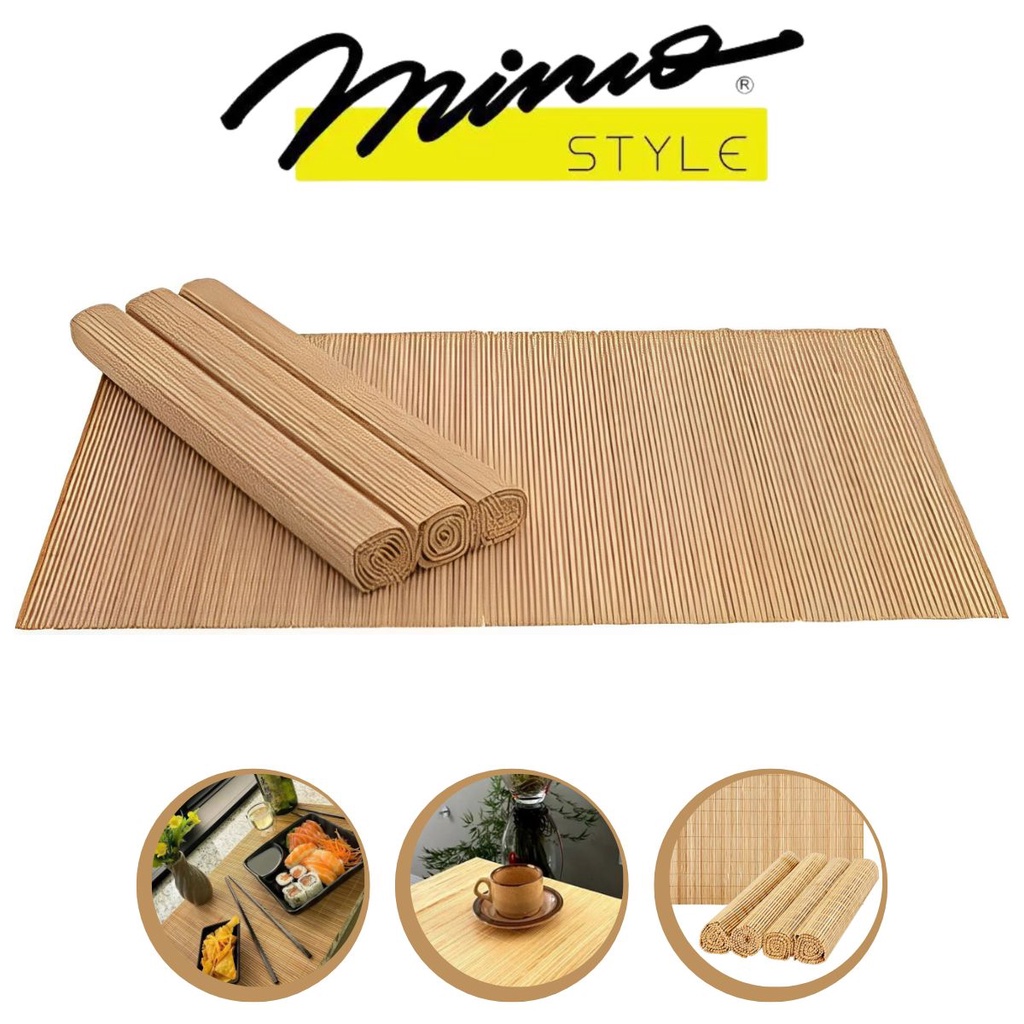 Jogo Americano Em Bambu Cru Com 4 Peças Medida 30x45 Mimo Style - Faz a ...