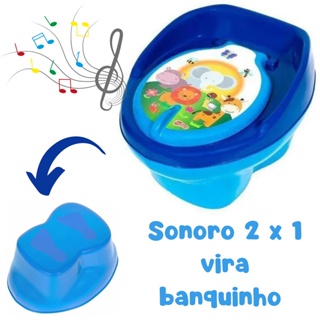 Peniquinho Musical Penico Pinico Troninho Infantil 2 Em 1 - Bichinhos ...
