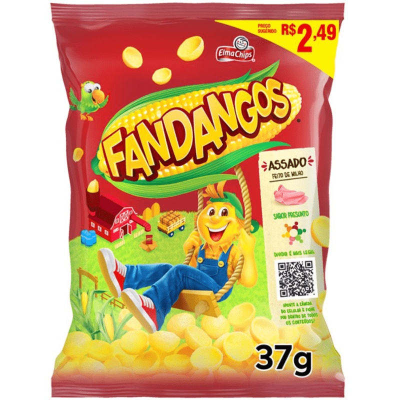 Salgadinho Fandangos Presunto 37g - Elma Chips | Shopee Brasil