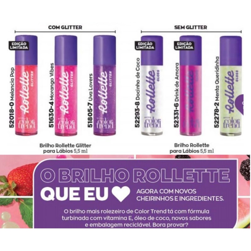 Brilho Rollette para Lábios Color Trend Avon 5,5 ml | Shopee Brasil
