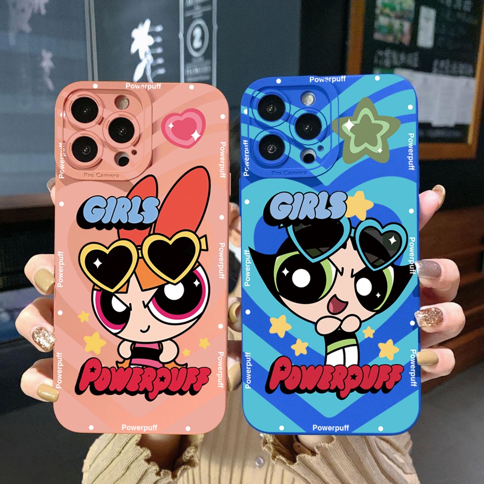 Para Xiaomi Redmi Nota 12 4g Pro 5g 9s 9a 12c Powerpuff Girls Square